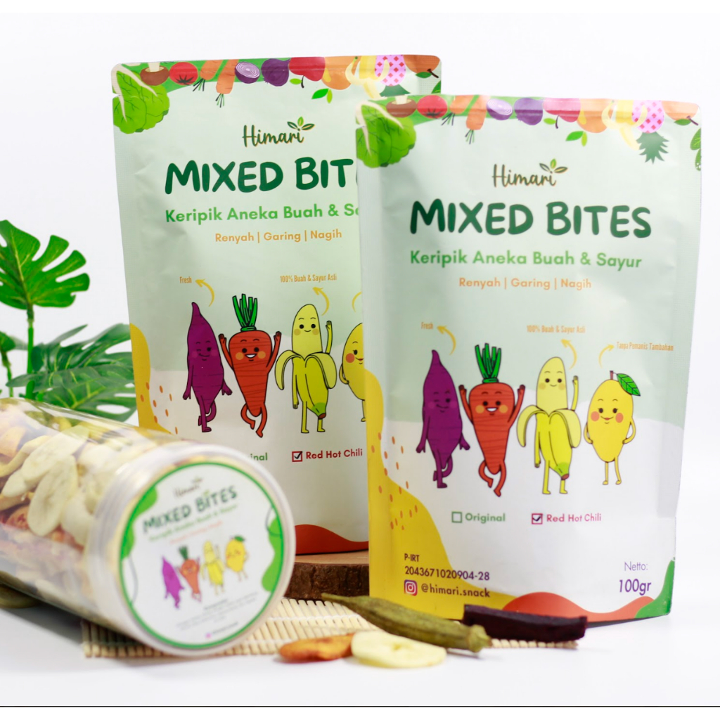 Jual Mixed Bites - Keripik Buah dan Sayur Kering Mix Cemilan Sehat ...