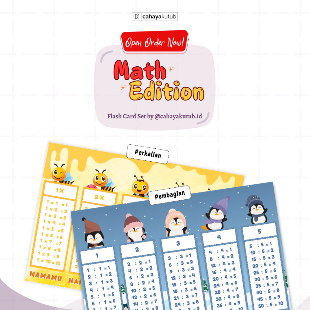 Jual FLASH CARD MATEMATIKA PREMIUM DESIGN (PERKALIAN/PEMBAGIAN ...