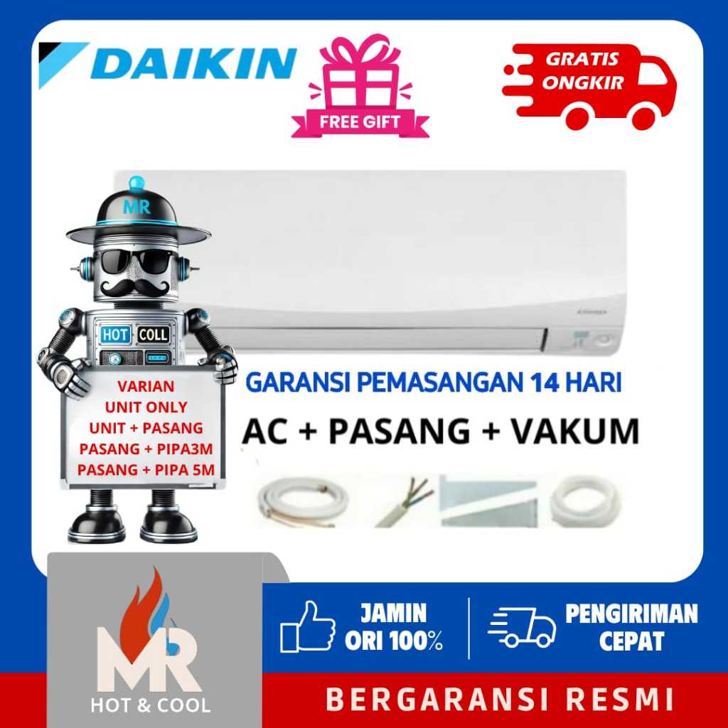 Jual AC DAIKIN FTC 25 NV14 RC 1 PK R32 STANDARD THAILAND 25NV | Shopee ...