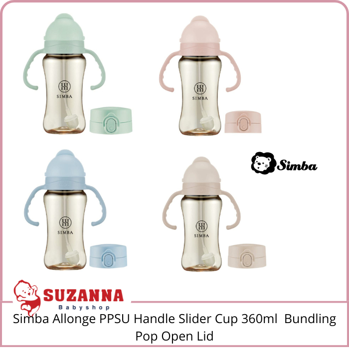 Jual Simba Allonge PPSU Handle Slider Cup 360ml Bundling with Pop Open Lid | Shopee Indonesia