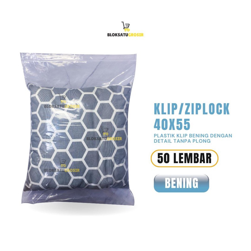 Jual Plastik Klip Uk 40x55 (50 Lembar) Jumbo Besar | Plastik Klip Tanpa ...
