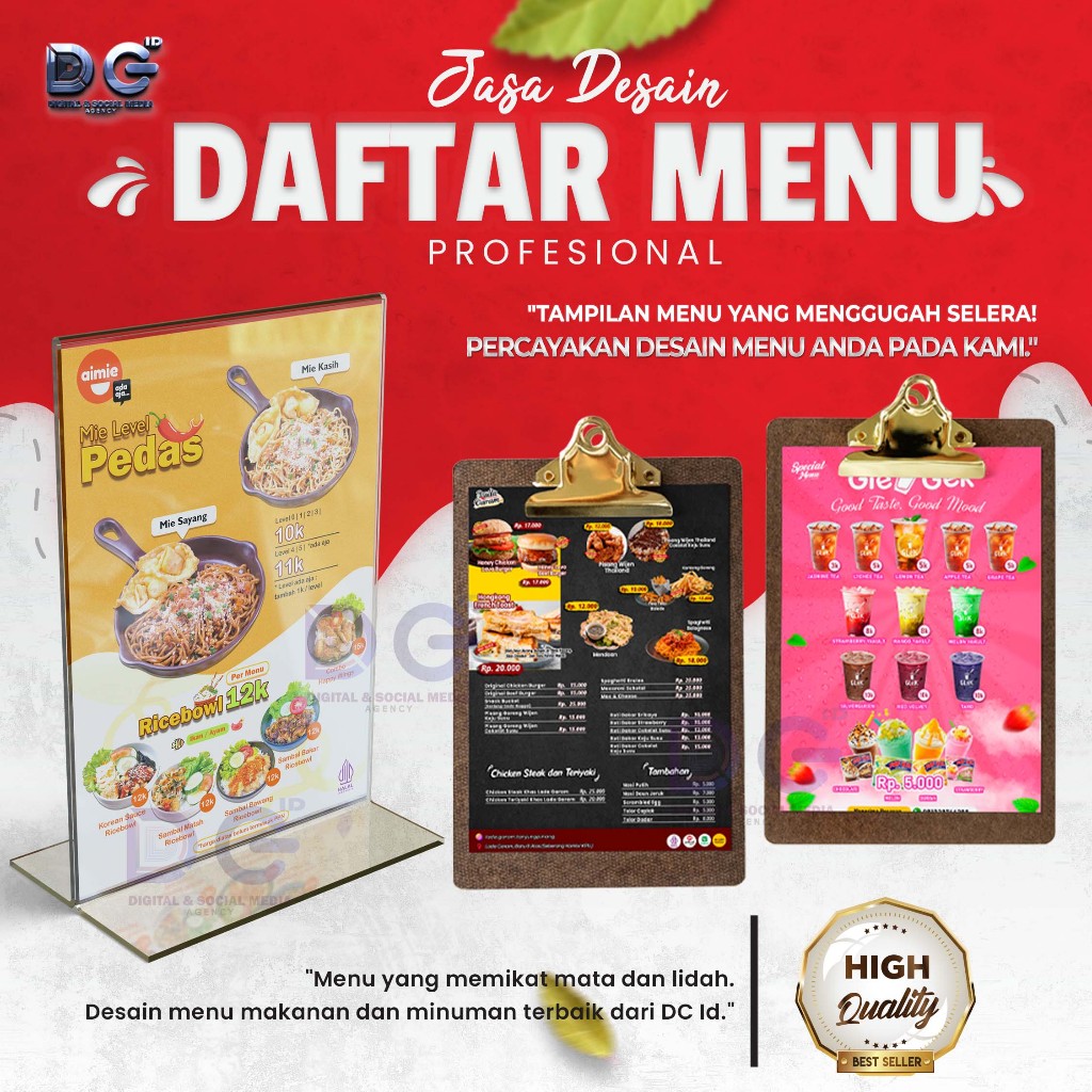 Jual Jasa Desain Daftar Menu Premium Kreatif, Unik & Profesional – Menu ...