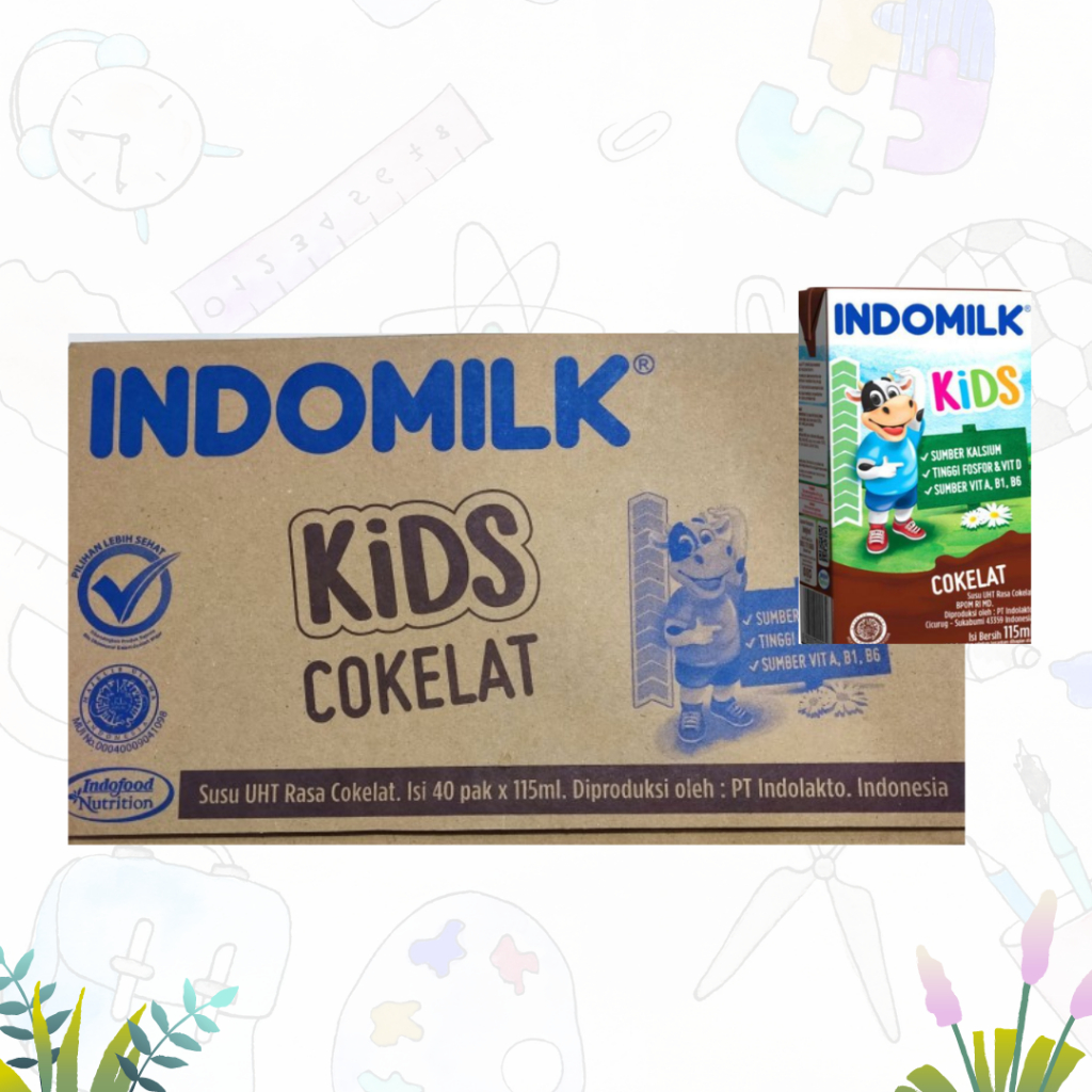 Jual Indomilk Susu UHT Kids Cokelat 40x115ml (KARTON) | Shopee Indonesia