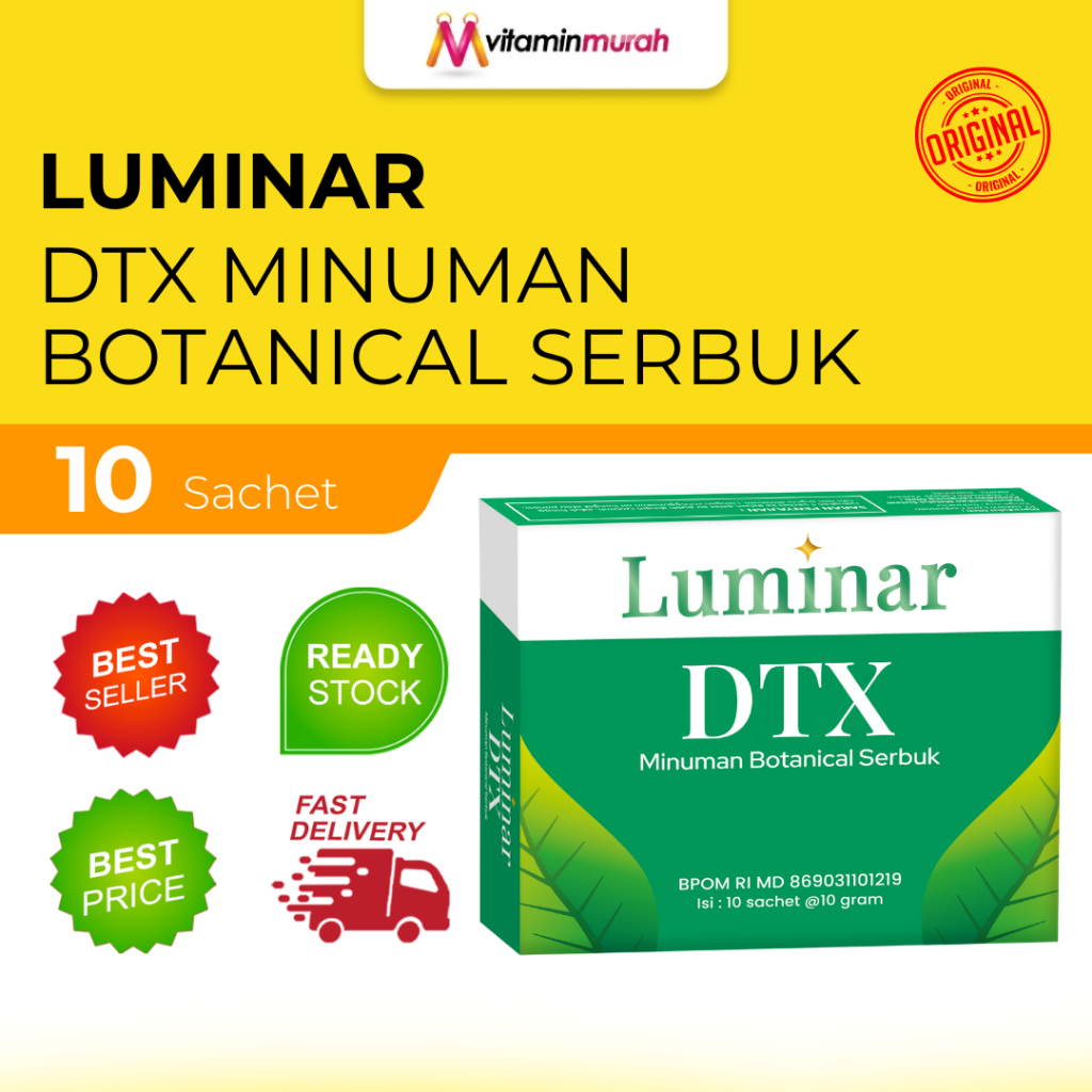 Jual LUMINAR DTX MINUMAN BOTANICAL SERBUK 1 BOX ISI 10 SACHET @10gr ...