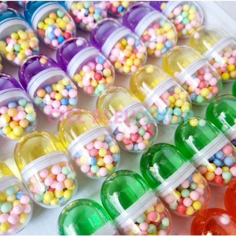 Jual SLIME MODEL KAPSUL / SLIME CAPSULE MINI / SLIME TOY MAINAN RAINBOW ...