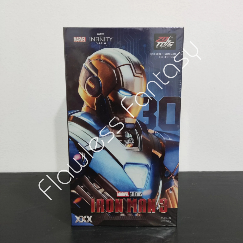 Jual ZD Toys Avengers Ironman 3 Mark MK 30 Blue Steel Original Action ...