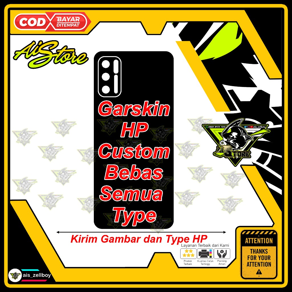 Jual Garskin HP Custom Bebas Semua Type HP | Shopee Indonesia