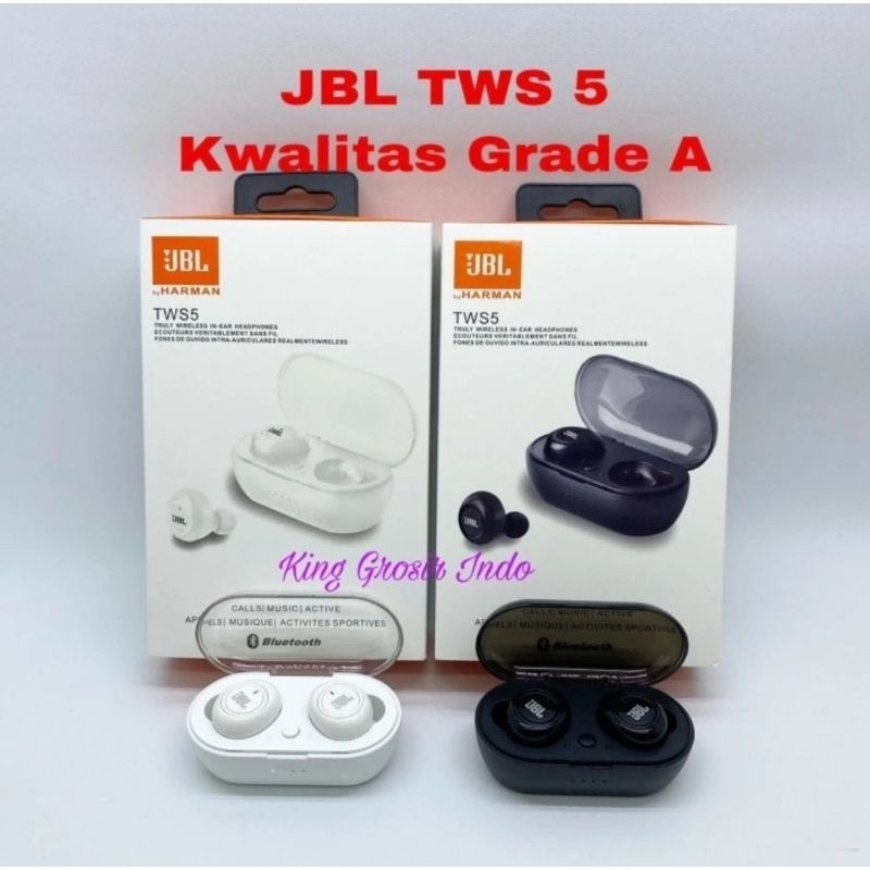 Jual Headset Bluetooth JBL TWS 5 Wireless Earphone JBL TWS 5 | Shopee ...