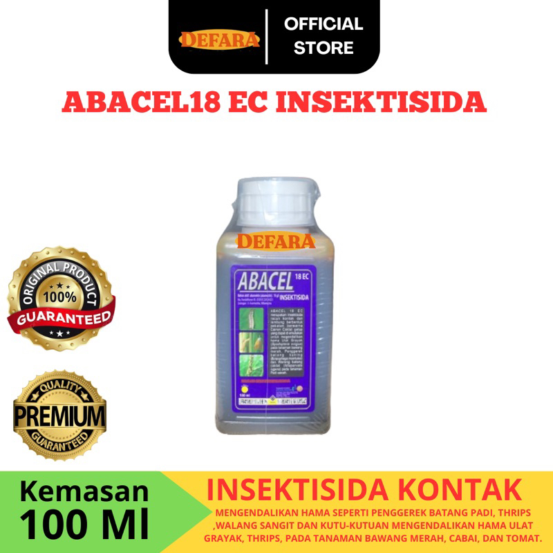 Jual ABAMECTIN ABACEL 18 EC 100 ML INSEKTISIDA HAMA TRIP TRIPS ULAT ...