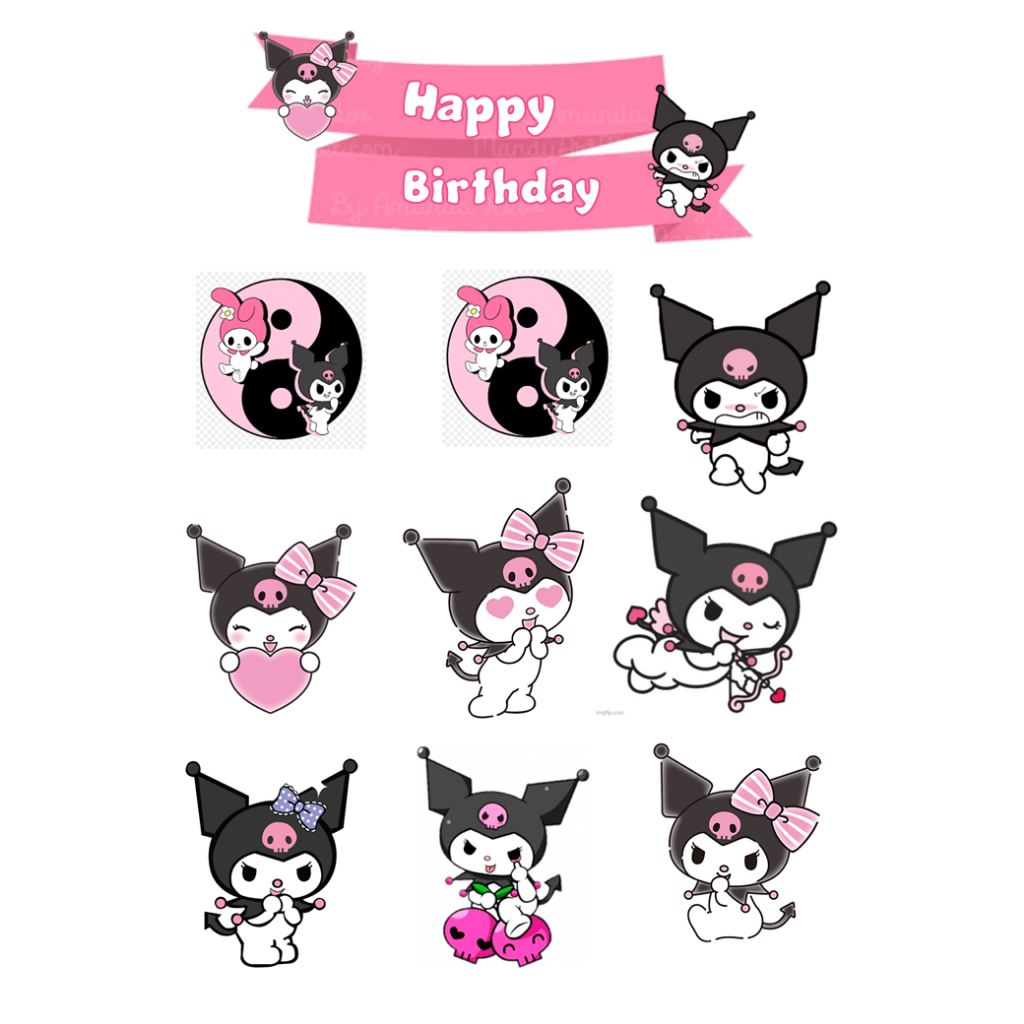 Jual KUROMI/ Topper KUROMI MURAH Custom Nama | Shopee Indonesia