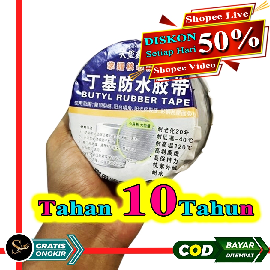 Jual Lakban Aluminium Foil Super Kuat Anti Bocor Waterproof Isolasi Alumunium Foil Butyl Tape ...