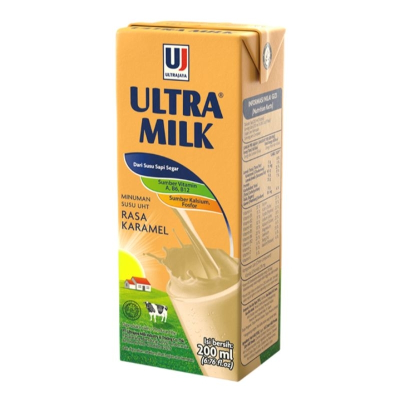 Jual ULTRA MILK Susu UHT Karamel 200 ml | Shopee Indonesia