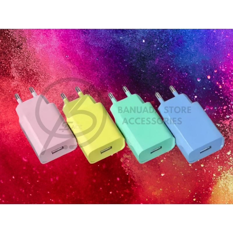 Jual Batok charger Macaron gudang charger kepala adaptor 2 A | Shopee ...