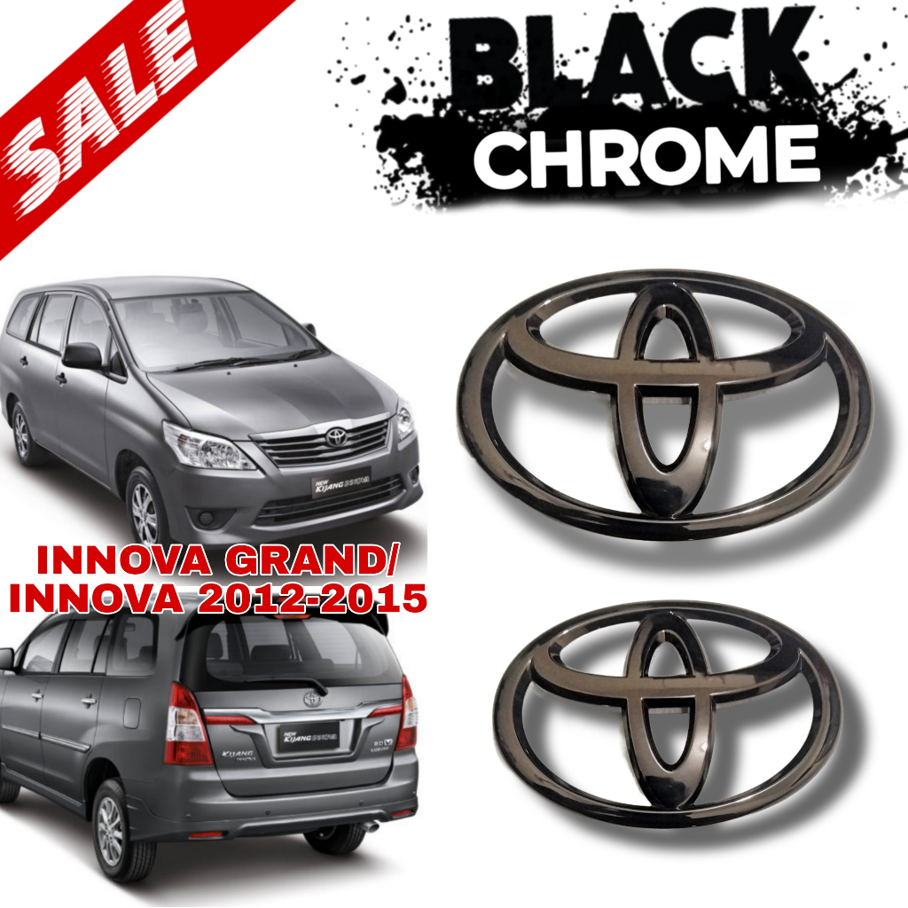 Jual Logo Emblem Toyota INNOVA Grand Black Chrome/ Toyota INNOVA 2012 ...