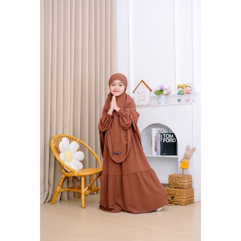 Jual Syakilla-Kids/ Gamis Anak Syar'i/ Gamis Anak Prempuan Mocca ...