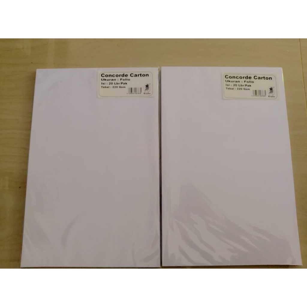 Jual KERTAS CONCORDE F4 220 GR 20 SHEET | Shopee Indonesia