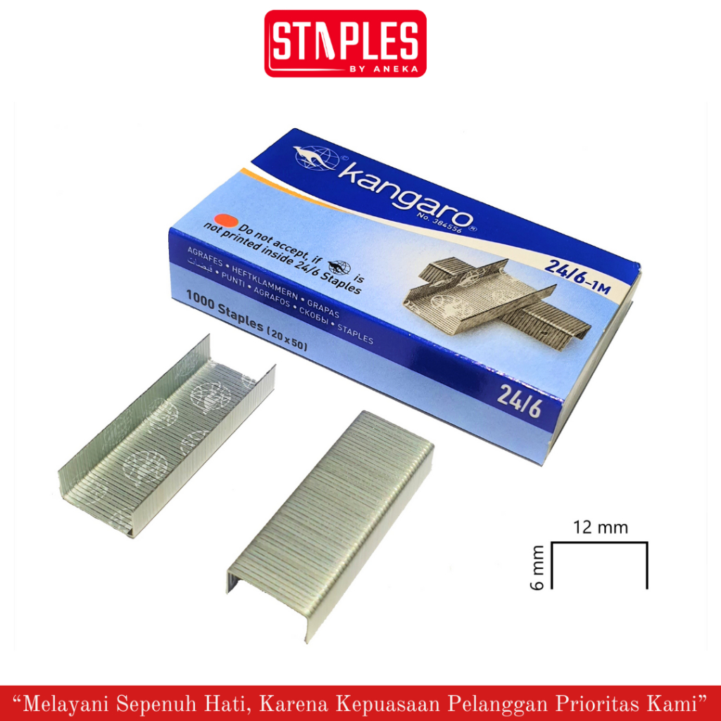 Jual Isi Staples Besar / Isi Staples No.3 24/6 Kangaro | Shopee Indonesia
