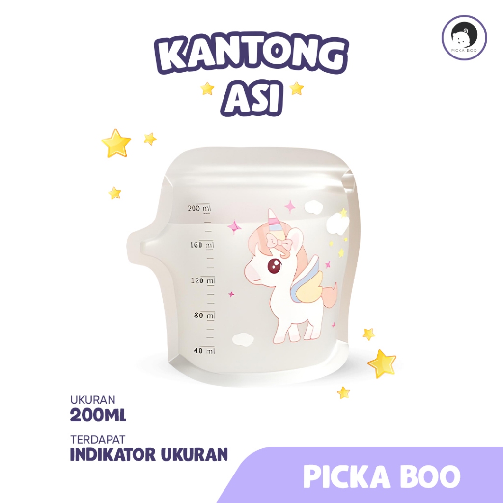 Jual PICKA BOO Terlaris Kantong Asi Breast Milk Storage 120 ML & 200 ML ...