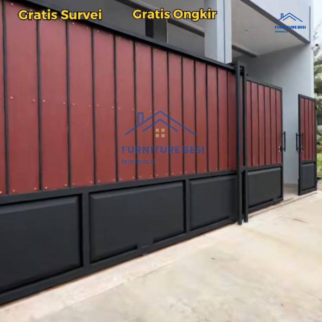 Jual Pagar besi rumah minimalis modern / Pagar besi minimalis / Pagar ...