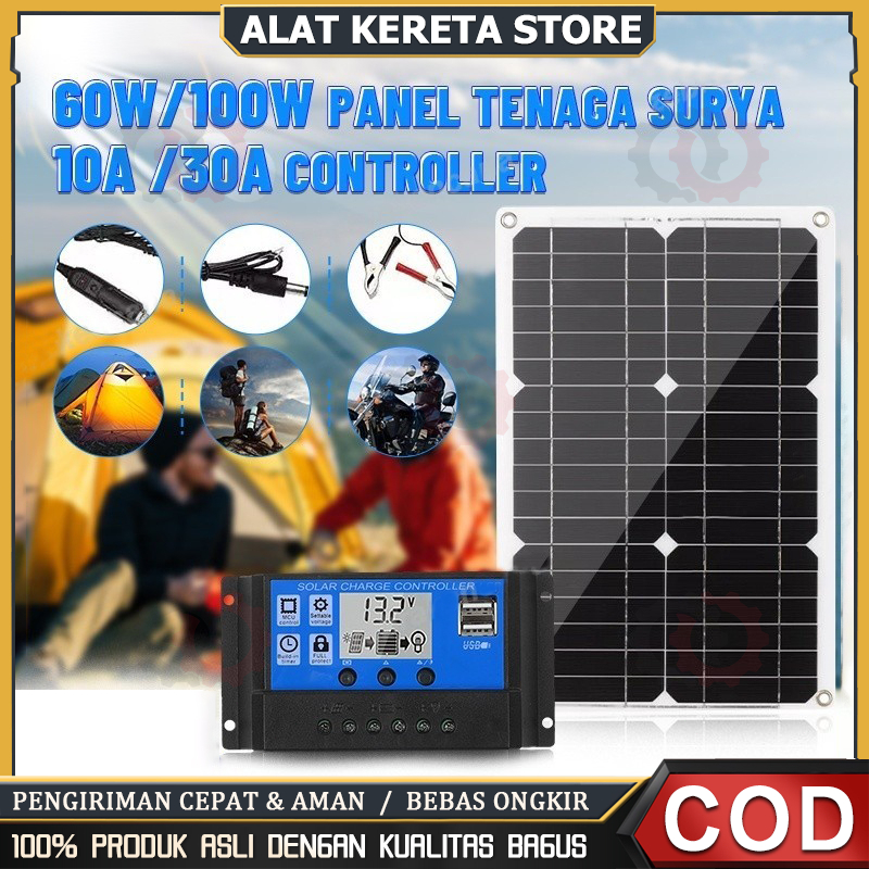 Jual Panel Surya 60W/100W Panel Tenaga Surya Polikristalin Kit Tenaga ...