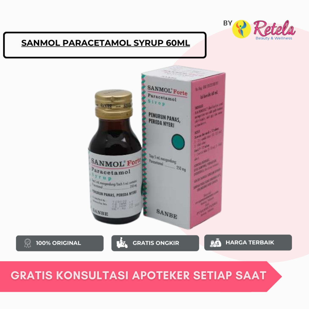 Jual SANMOL PARACETAMOL SYRUP 60ML | Shopee Indonesia