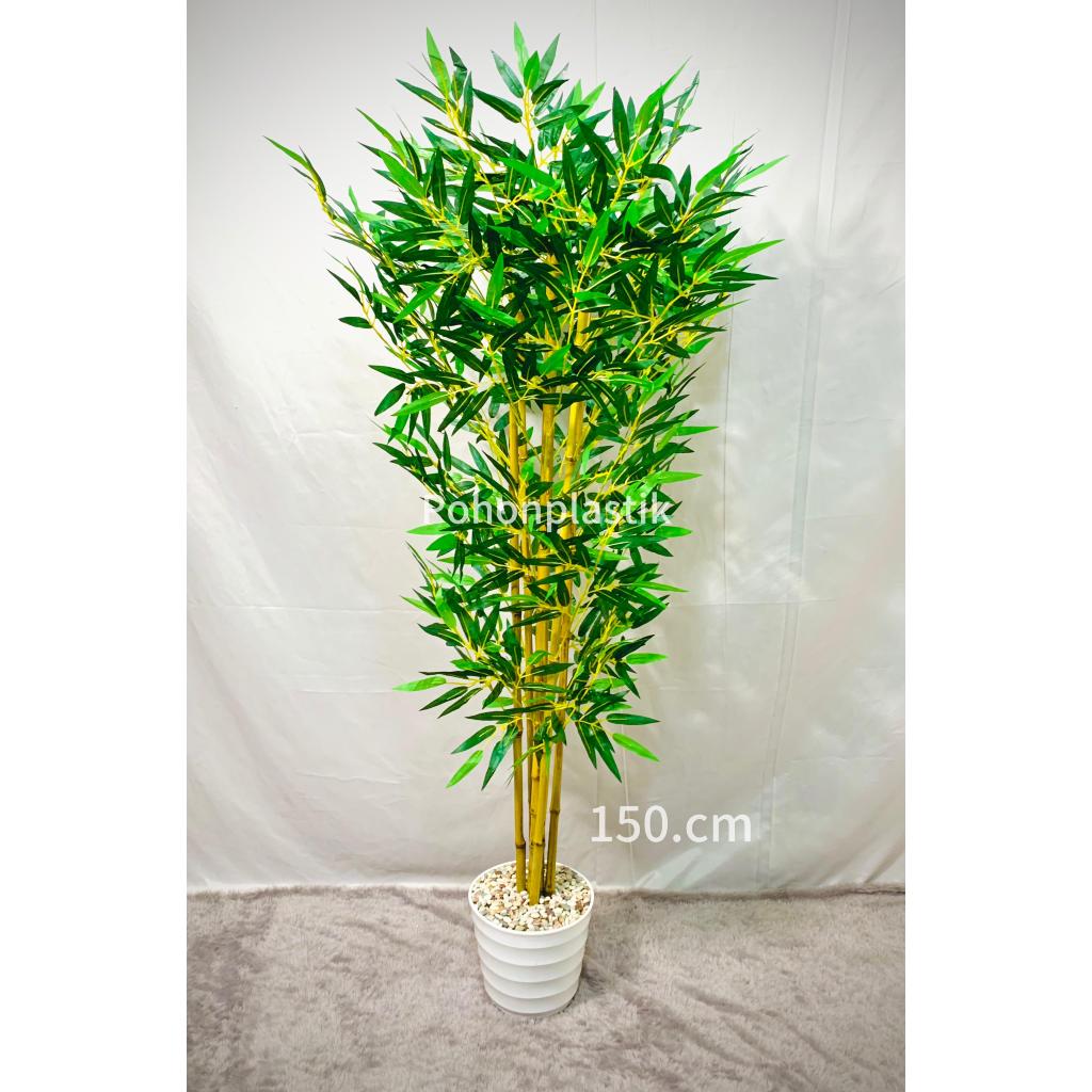 Jual Pohon Bambu 150cm ( HARGA SUDAH + POT ) / Bambu Artificial ukuran ...