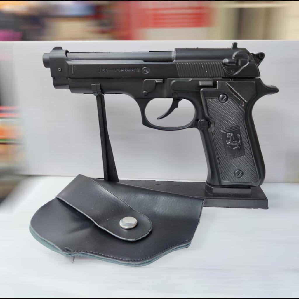 Jual Korek api bentuk pistol includ sarung, bahan full besi, isi ulang ...