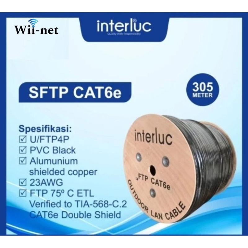 Jual Kabel LAN SFTP Cat6 Cat6e FTP Outdoor Double Jacket 305M | Shopee Indonesia