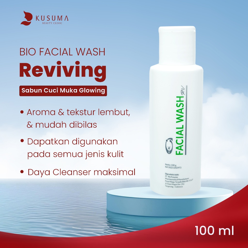 Jual Kusuma Beauty - Facial Wash Reviving 100ml - Sabun Cuci Muka ...