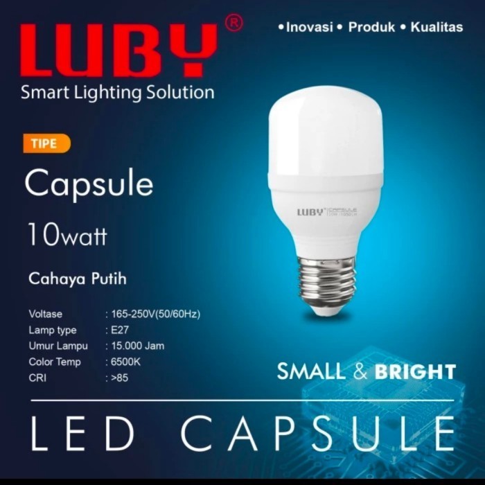 Jual Lampu LED CAPSULE 10 watt Merk LUBY Cahaya Putih Garansi 2 tahun | Shopee Indonesia