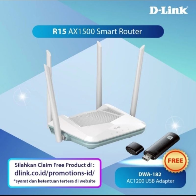 Jual D-Link R15 EAGLE PRO AI AX1500 WiFi 6 Mesh Dual Band Smart Router ...