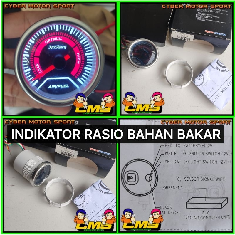 Jual indikator meteran rasio bahan bakar Gauge Air Fuel Ratio Indikator ...