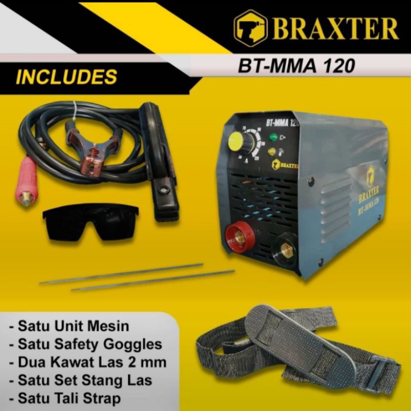 Jual MESIN LAS BRAXTER 450 WATT MESIN LAS INVERTER 120A TRAVO LAS ...