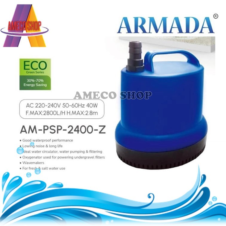 Jual ARMADA AM PSP 2400 Z Water Pump Pompa Air Celup Kolam Aquarium ...