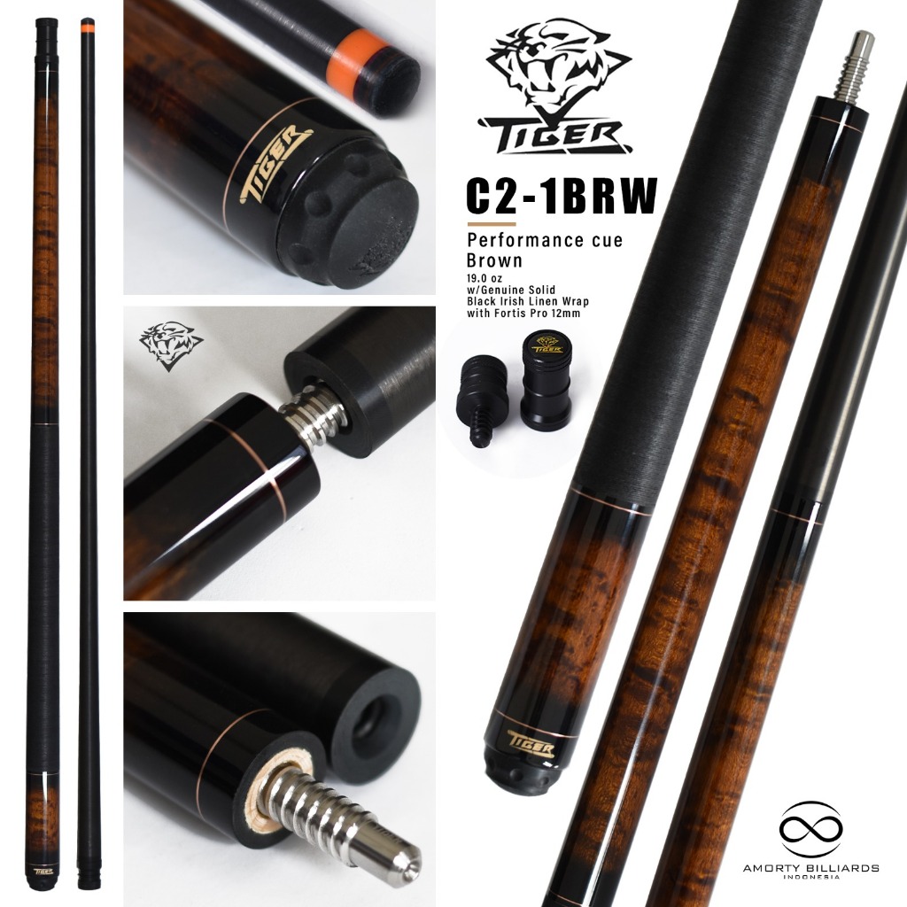 Jual Tiger C2 - 1BRW "Classic 2" Series Cue / Stick Play Billiard ...