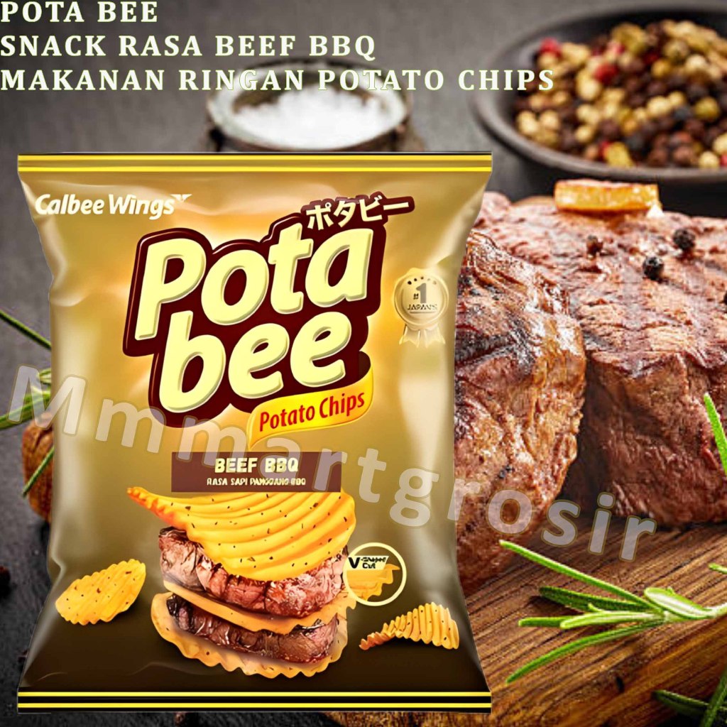 Jual Potabee / Snack Potato Chips / Snack Rasa Beef BBQ / 35gr | Shopee ...
