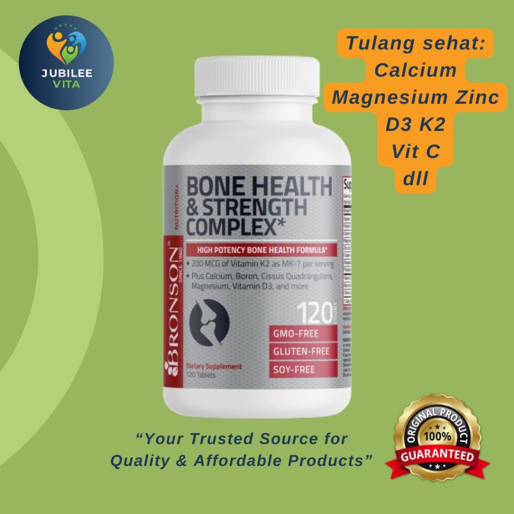 Jual Bronson Bone Health & Strength Complex Vitamin Kesehatan Tulang ...