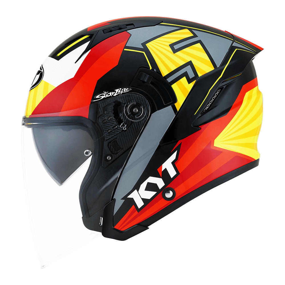 Jual KYT NFJ MOTIF FLUX JAUME MASIA 2019 HELM HALF FACE DOUBLE VISOR ...