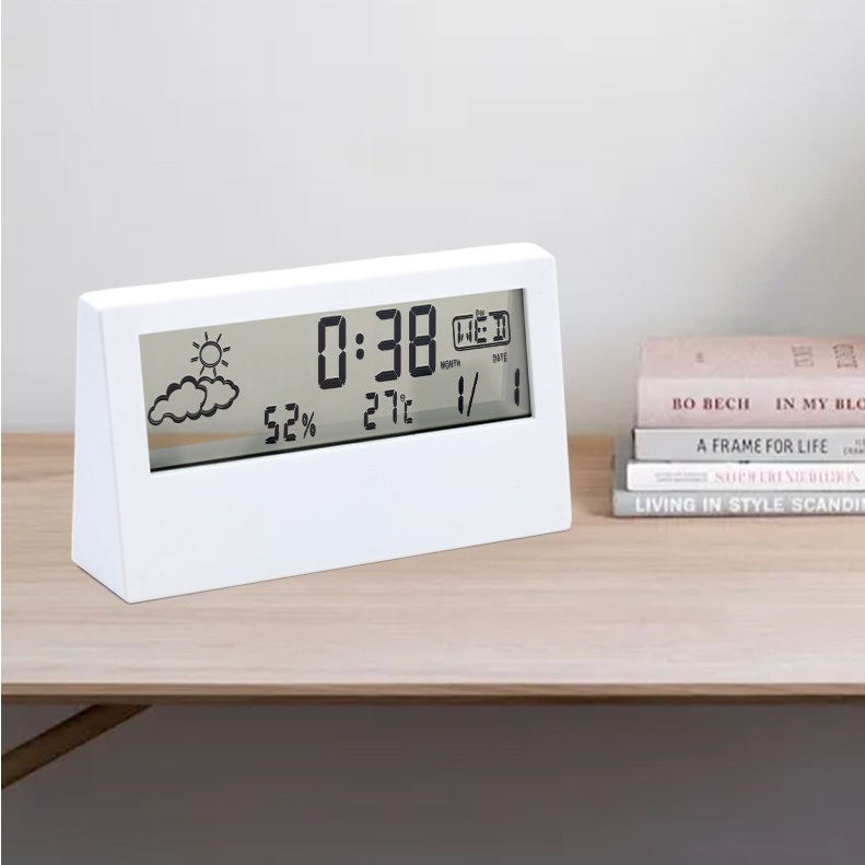 Jual JD-618G - Putih Jam Meja Digital Fitur Tanggal Suhu Humidity Weker ...
