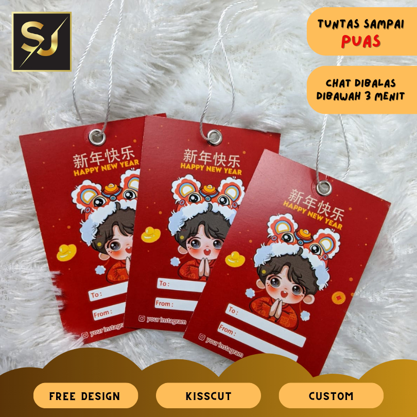 Jual Hang Tag Baju Edisi Imlek CNY Chinese New Year Label Cetak Hangtag Merek Kemasan Produk ...