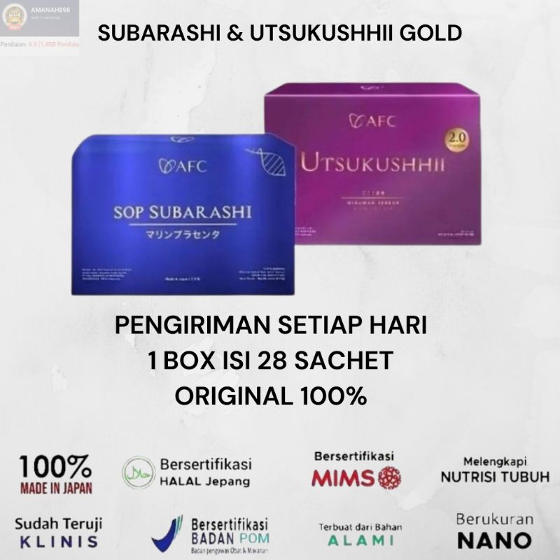 Jual SOP SUBARASHI 1 BOX DAN UTSUKUSHHII 1 BOX PER BOX 28 SACHET ...