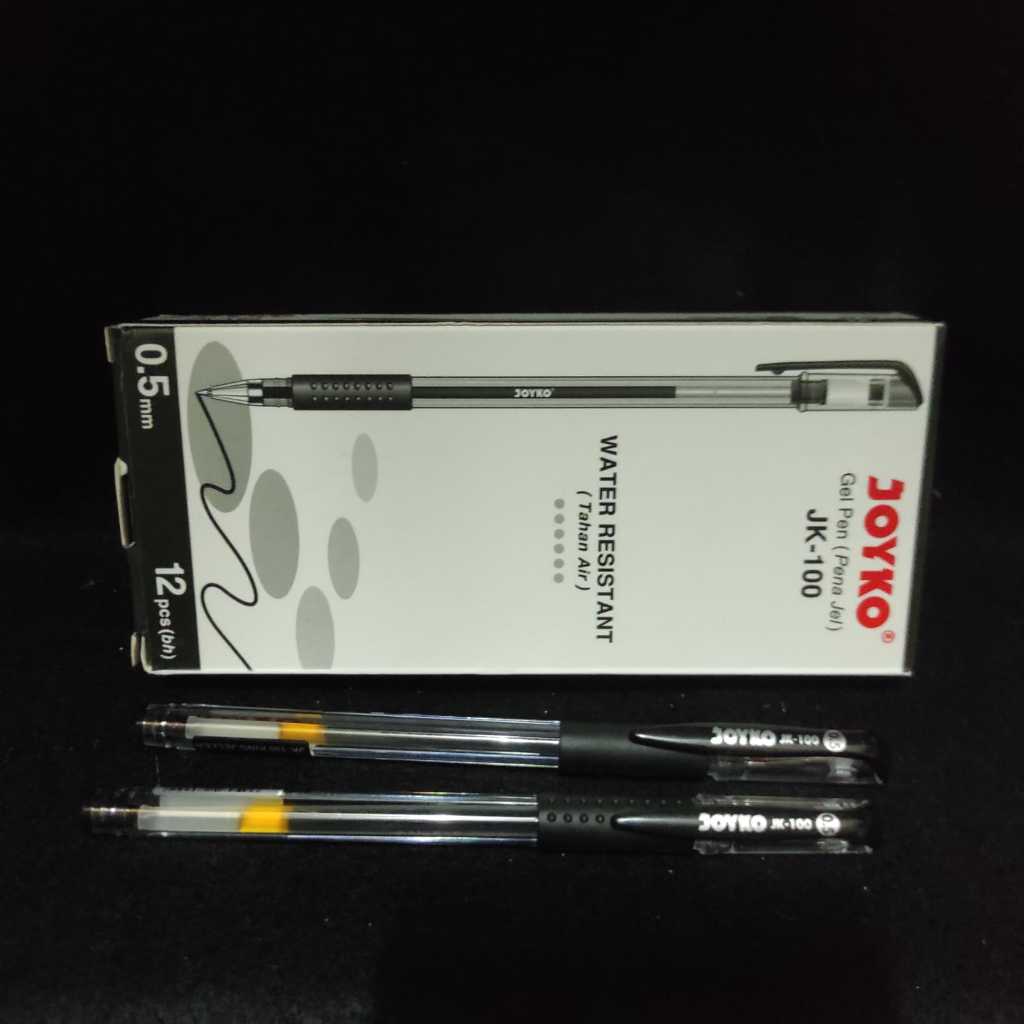 Jual Joyko JK-100 Gel Pen (Pena Jel) Pulpen Hitam 0.5mm | Shopee Indonesia