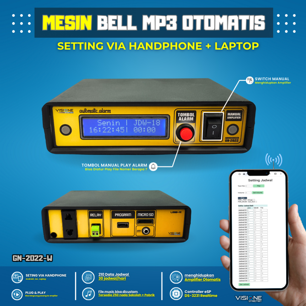 Jual BEL SEKOLAH otomatis BEL KANTOR otomatis BEL PABRIK otomatis ALARM ...