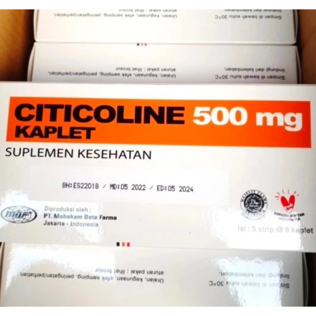 Jual Citikoline 500mg Mahakam Box isi 30 Kaplet / Vitamin lansia ...