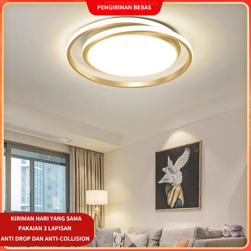 Jual Lampu Plafon Golden Lampu Plafon Bulat Lampu Plafon Ruang Makan 48 Watt Lampu Plafon Kamar ...