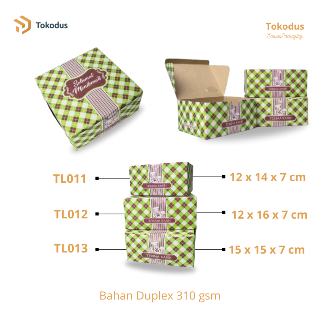 Jual Dus Snack Box| Dus Kotak Kue| Dus Makanan| Snack Box Motif | Box ...