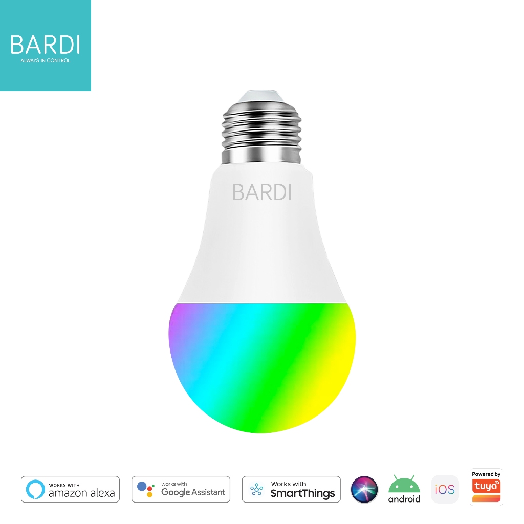 Jual BARDI Smart Light Bulb 9W RGBWW Wi-fi Wireless IoT - Home ...