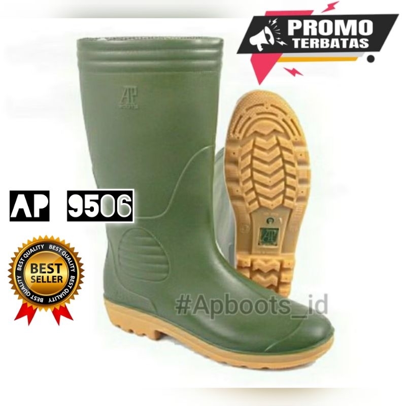 Jual AP BOOTS 9506 HIJAU TUA 100% ORI - Sepatu boot tinggi multifungsi ...