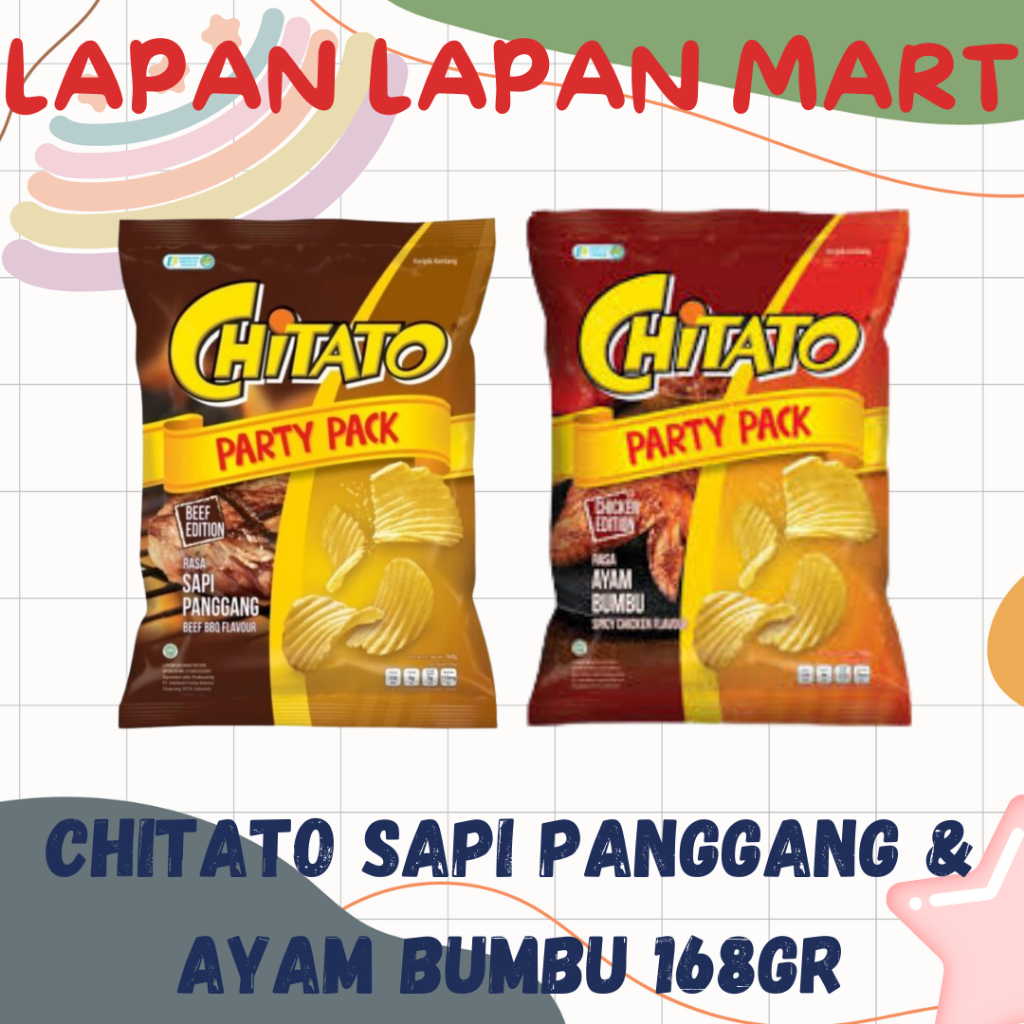 Jual Chitato Sapi Panggang & Ayam Bumbu Party Pack 168gr | Shopee Indonesia