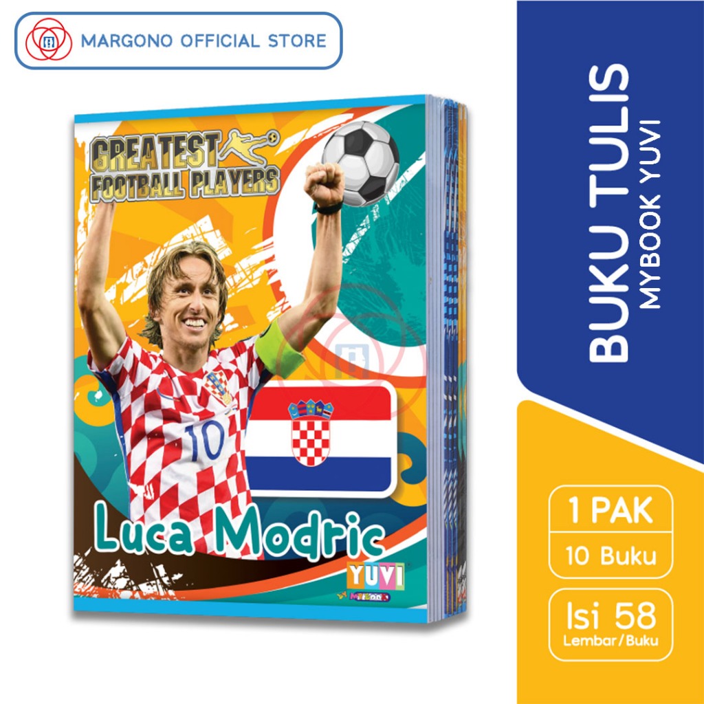 Jual My Book Yuvi Buku Tulis Tebal A5 Bola 58 Lembar - 10 Buku Sekolah ...